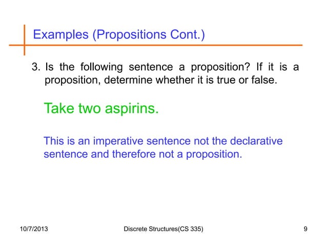 Discrete Structures. Lecture 1 | PDF