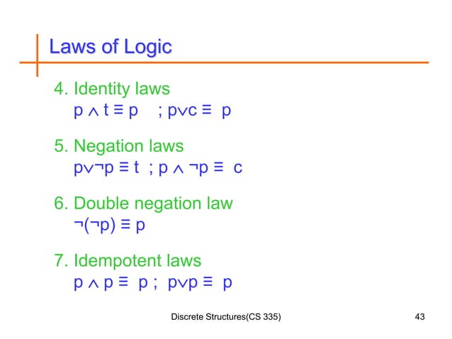Discrete Structures Lecture 2