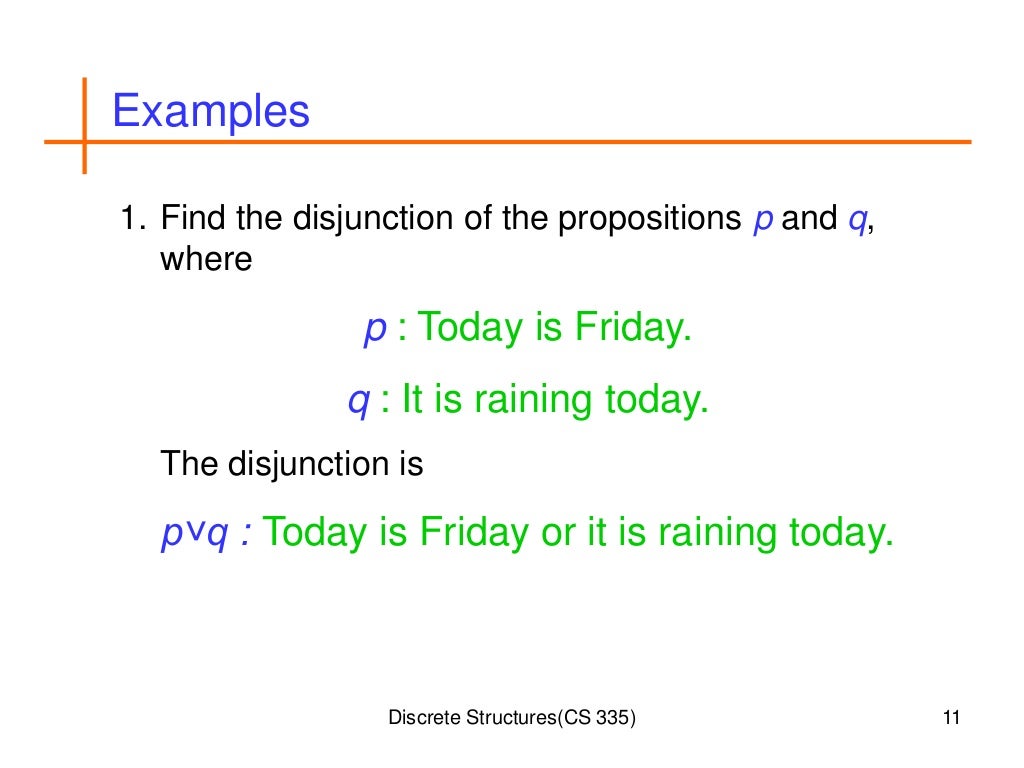 Discrete Structures Lecture 2