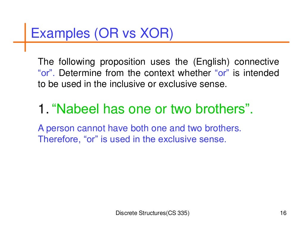 Discrete Structures Lecture 2 
