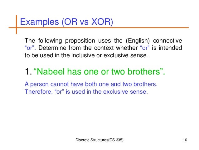 Discrete Structures Lecture 2