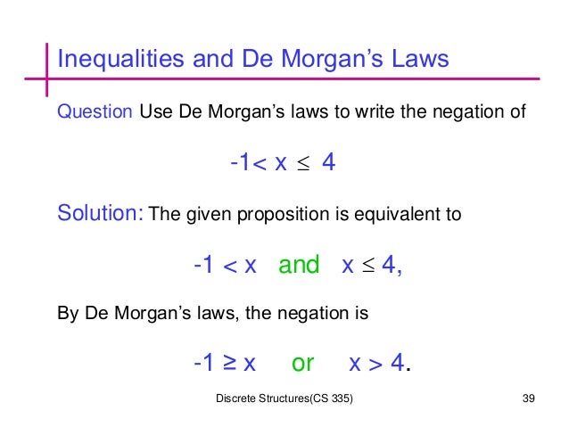 Discrete Structures lecture 2 Discrete Structures lecture 2