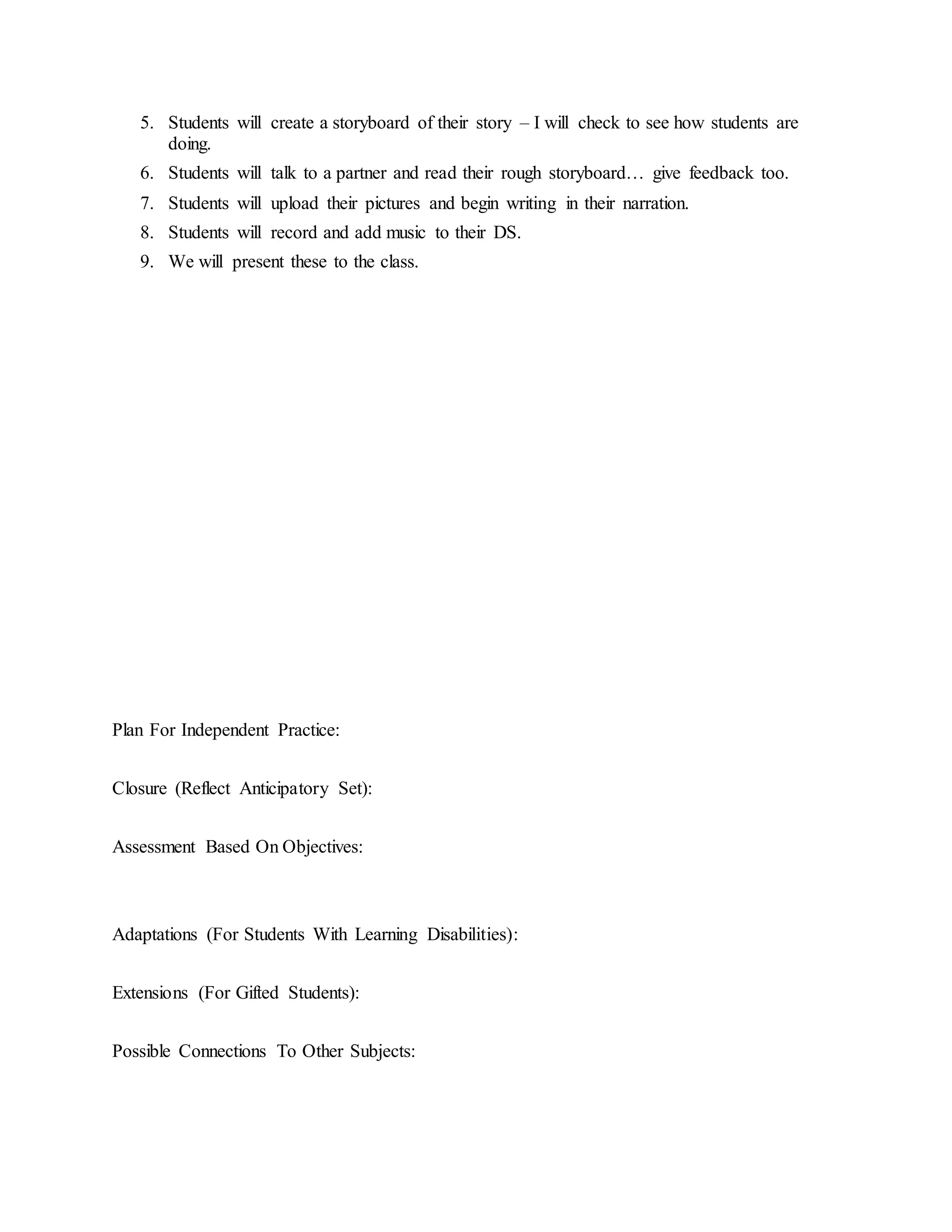 Ds lesson plan | PDF