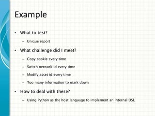 DSL in test automation | PPTX | Programming Languages | Computing