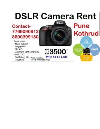 Dslr camera on rent pune | PDF | Cameras and Camcorders | Consumer ...