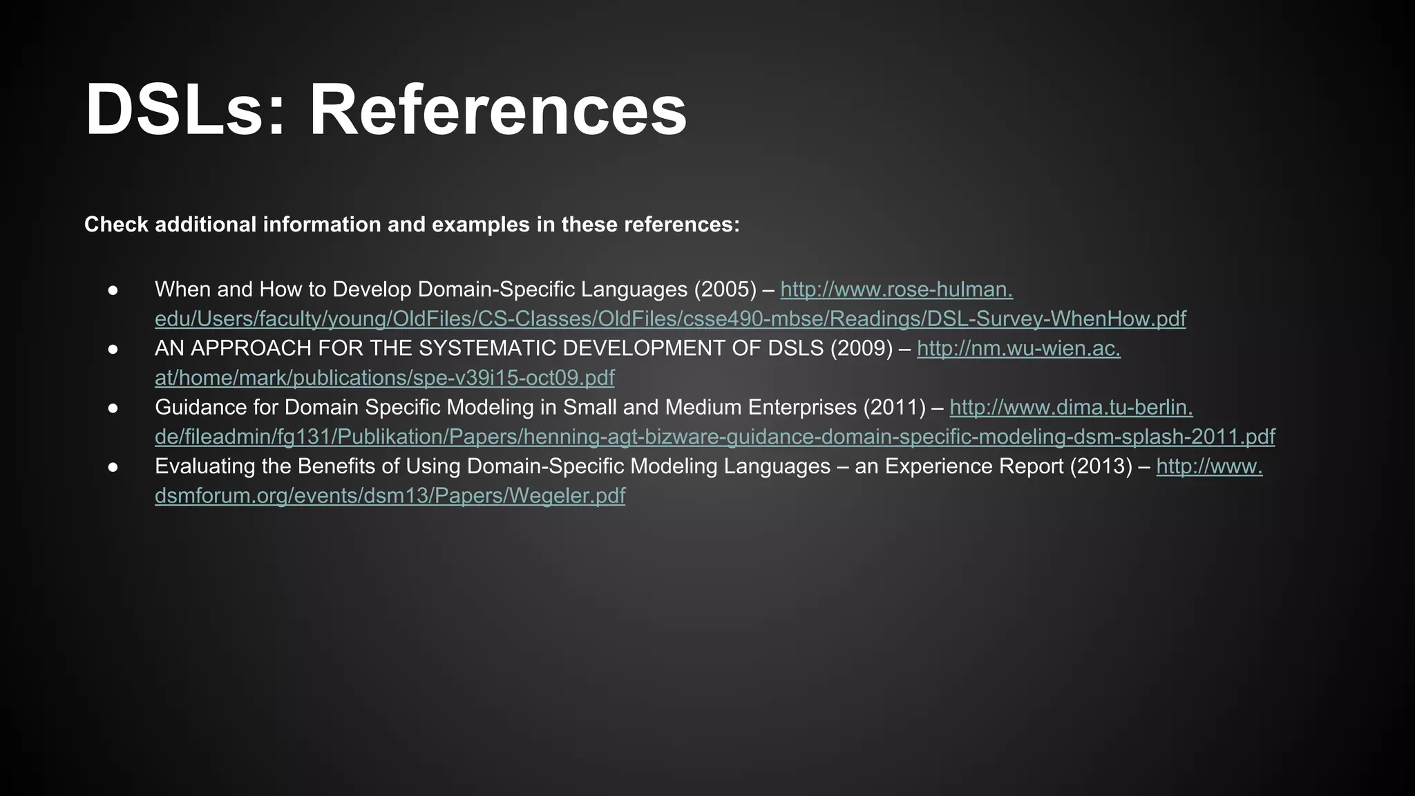 Domain Specific Languages: An introduction (DSLs) | PDF