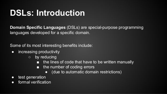Domain Specific Languages An Introduction Dsls