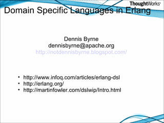 DSLs In Erlang | PPT