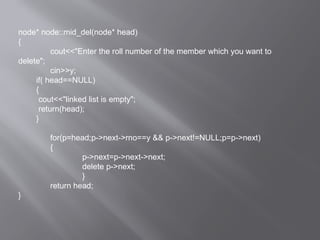 DSL Unit 4 (Linked list) (PPT)SE3rd sem sppu.pptx | Programming Languages | Computing