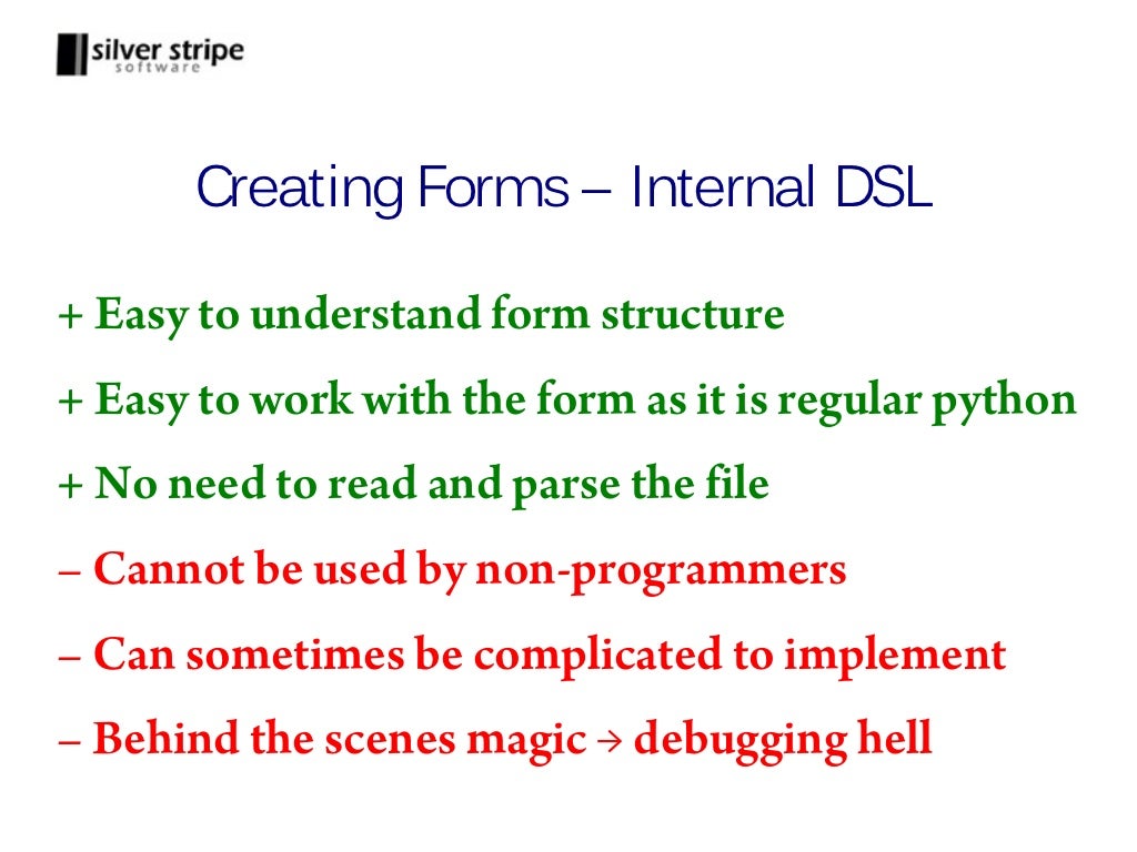 Creating Domain Specific Languages in Python Creating Domain Specific Languages in Python