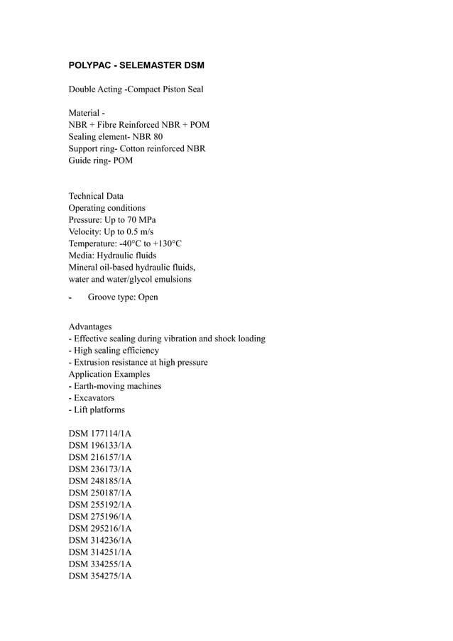 Turcon POLYPAC - SELEMASTER DSM China | DOC