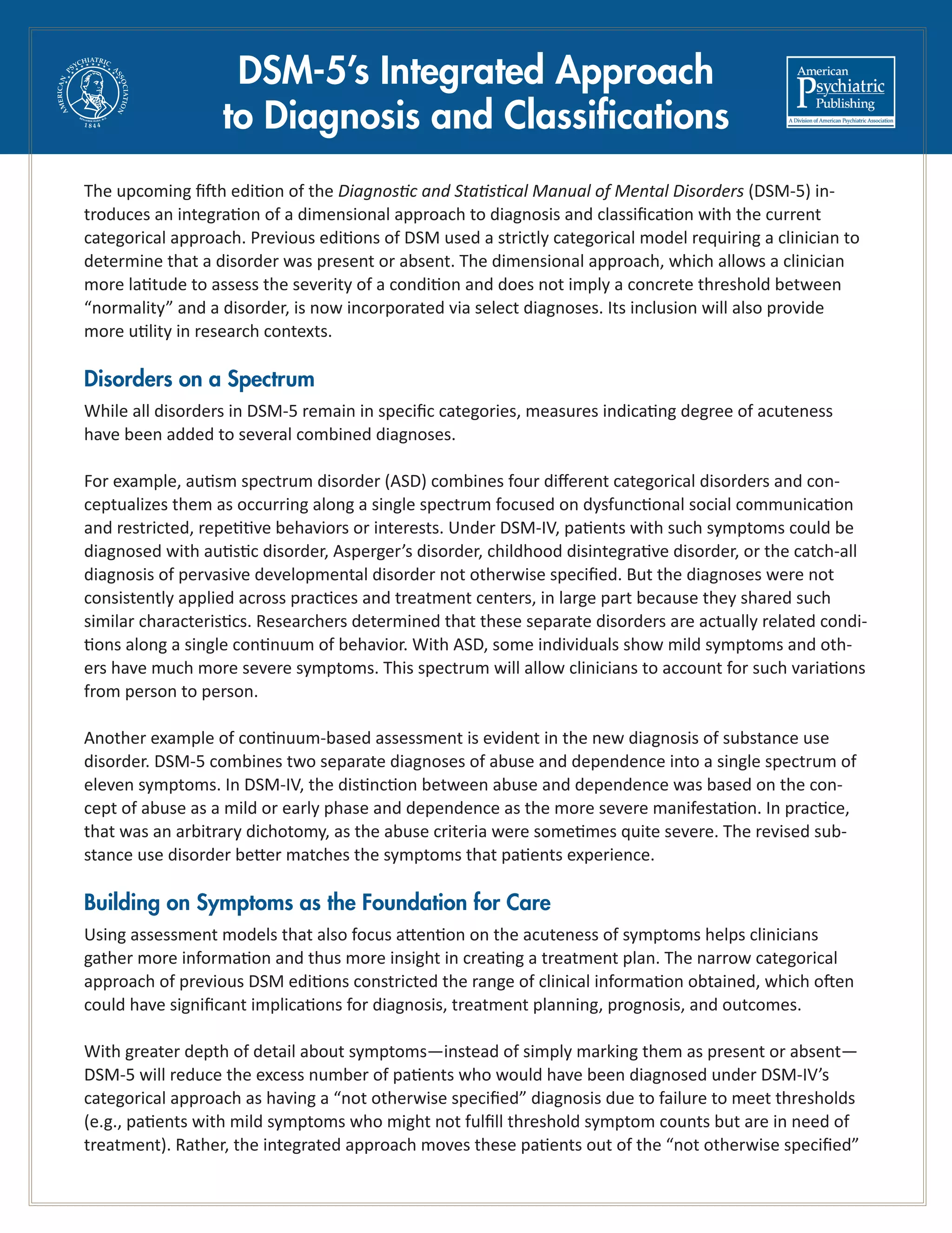 Dsm 5-integrated-approach | PDF