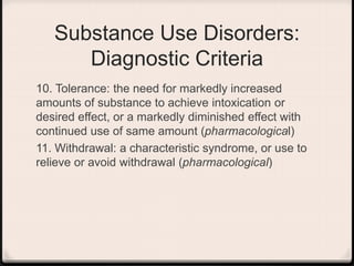 A DSM 5 Update: Substance - Related And Addictive Disorders | PPT