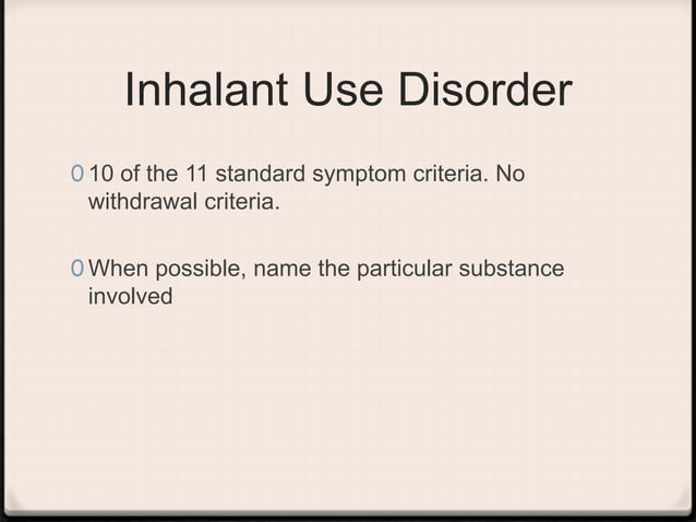 A Dsm 5 Update Substance Related And Addictive Disorders