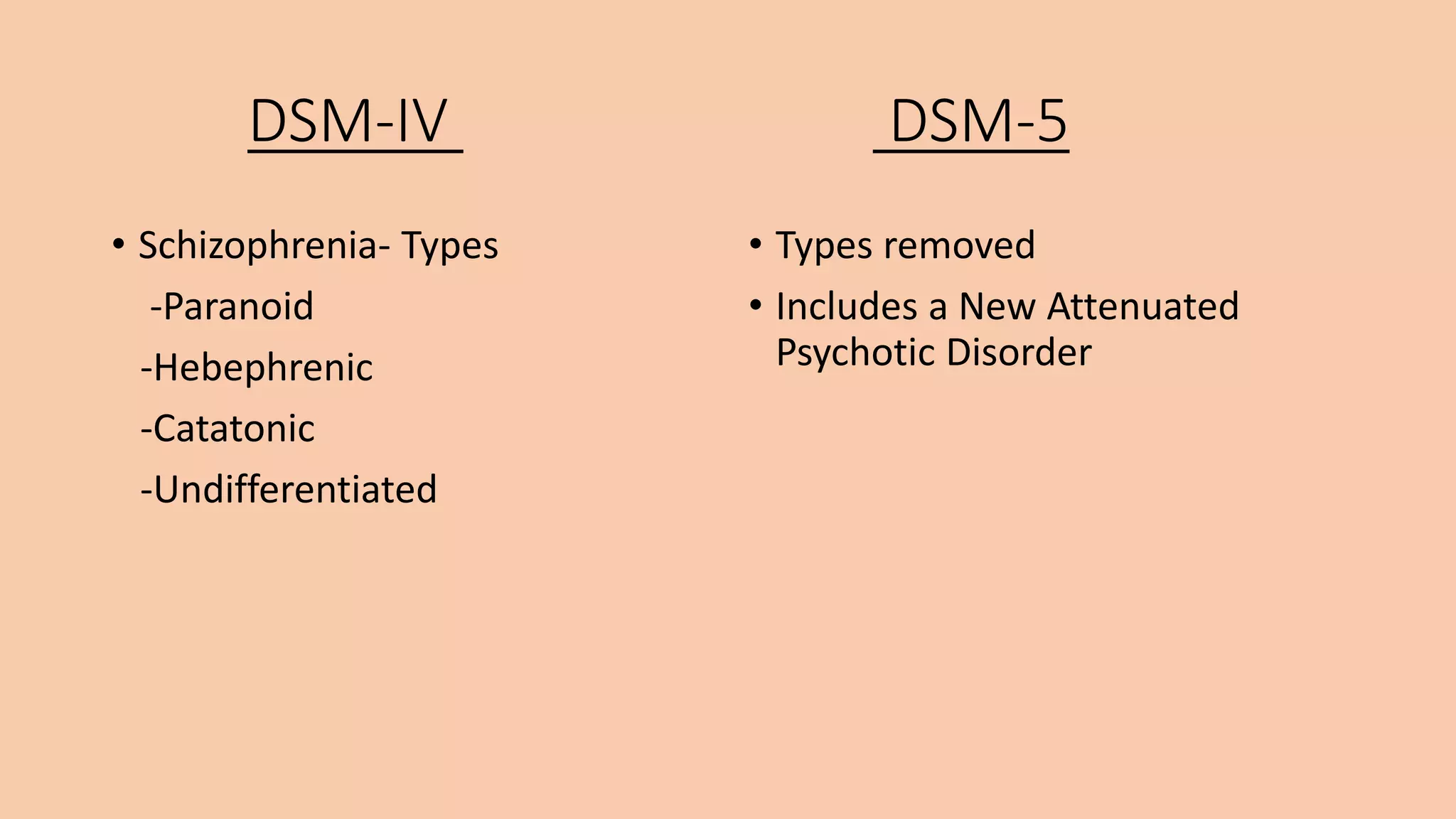 DSM IV & DSM-5 differences | PPTX