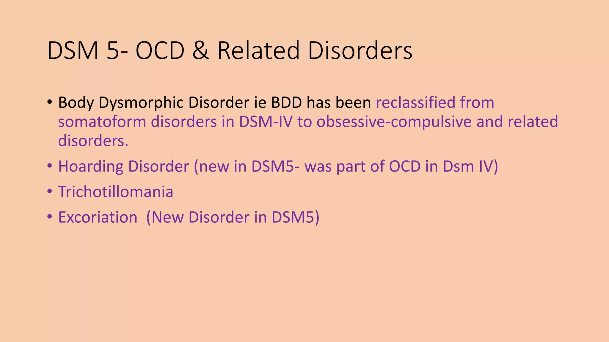 DSM IV & DSM-5 differences | PPTX