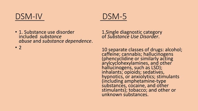 DSM IV & DSM-5 differences | PPTX