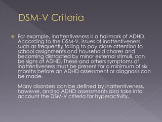 DSM-V Criteria for ADHD | PPTX