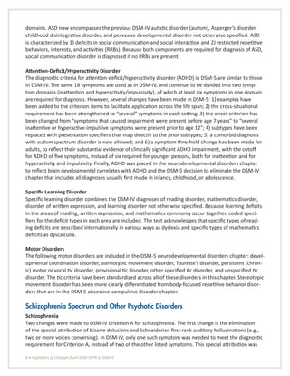 DSM 5 changes- (APA 2013) Highlighted changes from the DSM IV-TR (2000 ...