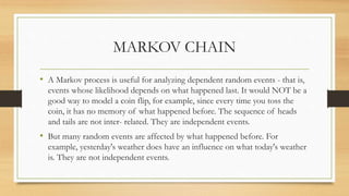 MARKOV CHAIN ANALYSIS IN AN ORGANISATION | PPT