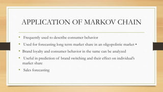 MARKOV CHAIN ANALYSIS IN AN ORGANISATION | PPTX
