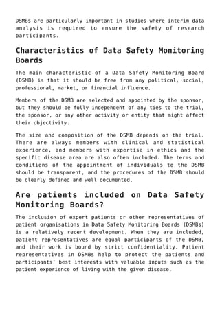 DATA SAFETY MONITORING BOARD | PDF