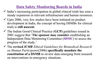Data and Safety Monitoring Board - An Overview | PPT