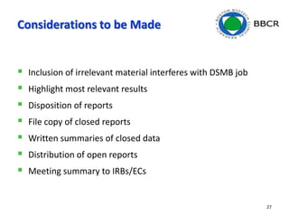 DSMB - The Medical Perspective | PDF | Medical Health