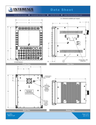 Multi-Function Display (MFD) 19600-01 Data Sheet (Interface Displays ...