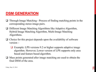 DSM Generation Using High Resolution UAV Images | PPTX