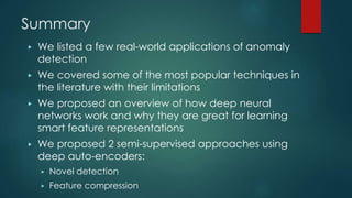 Anomaly Detection using Deep Auto-Encoders | Gianmario Spacagna | PPTX