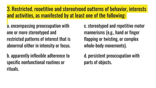 Dsm iv criteria for diagnosing autistic disorder | PPTX
