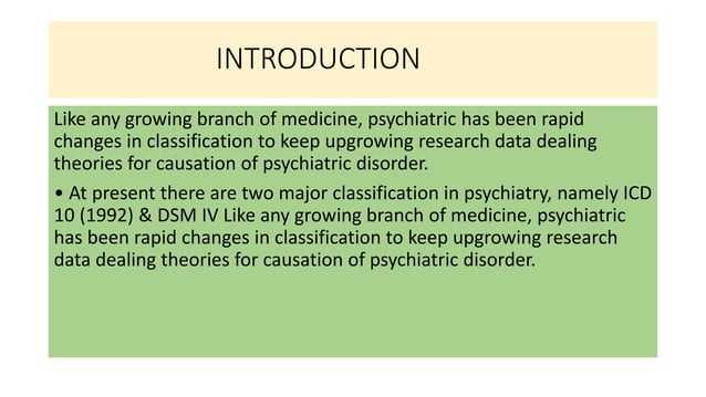 DSM IV TR CLASSIFICATION SYSTEM (1).pptx | Brain and Nervous System ...