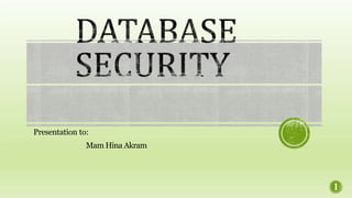 Database Security Management | PPTX