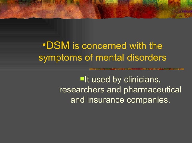 Dsm guidelines | PPT