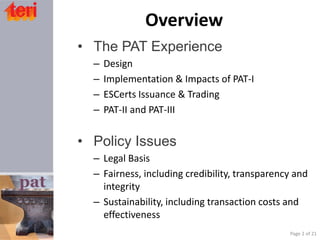 Perform, Achieve, and Trade (PAT) – An Innovative Programme to Promote ...
