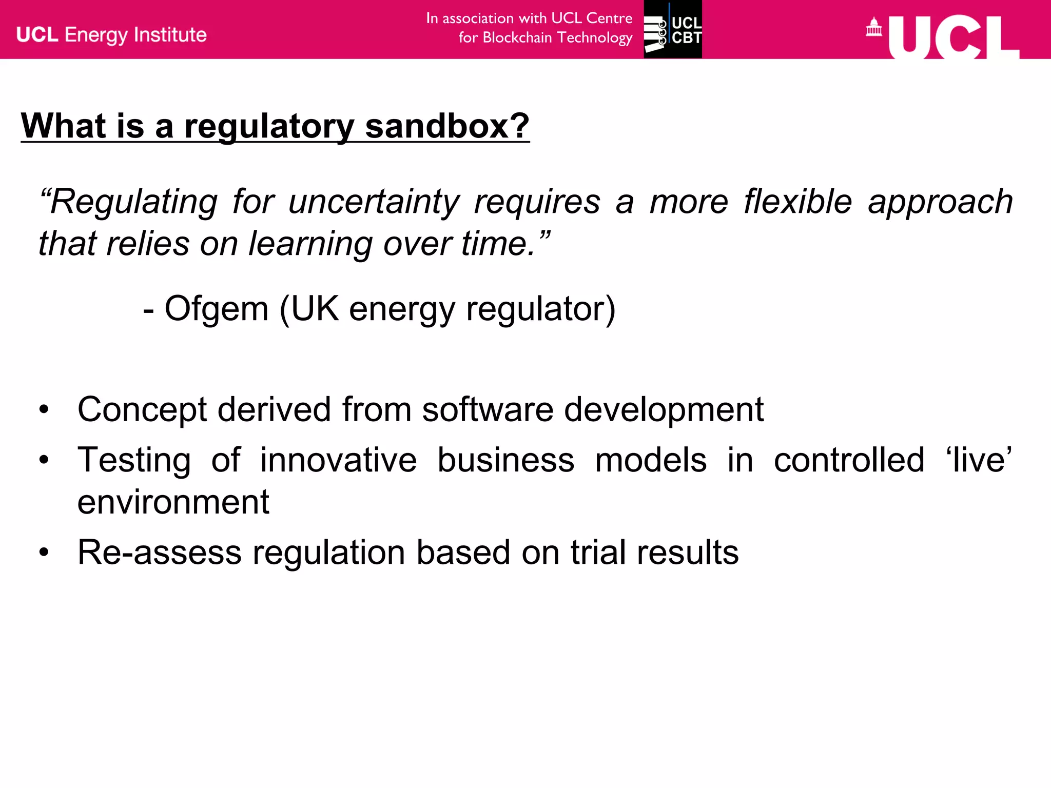 Regulatory Sandboxes in the Energy Sector | DSM University | PDF