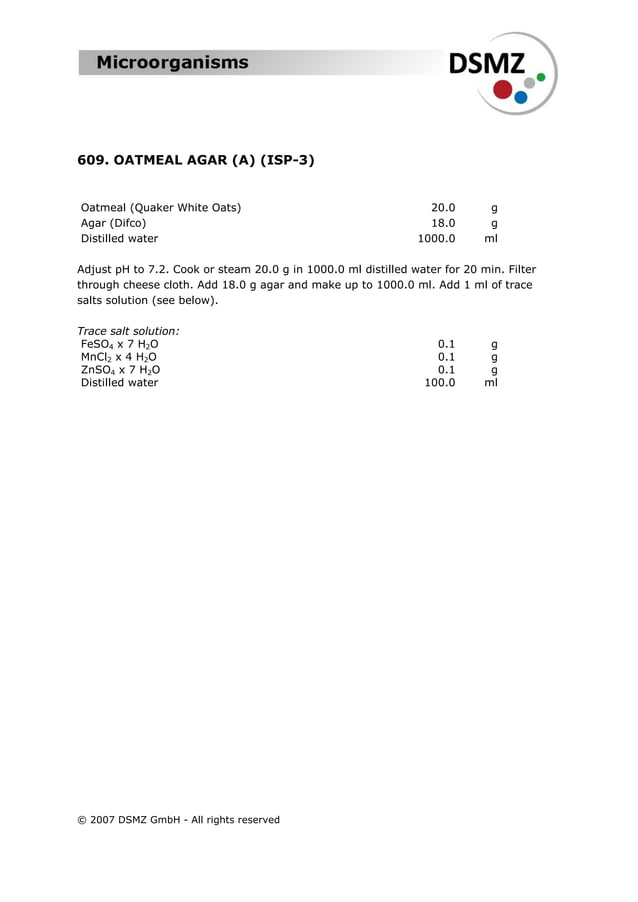 DSMZ_Medium609.pdf | Chemistry | Science