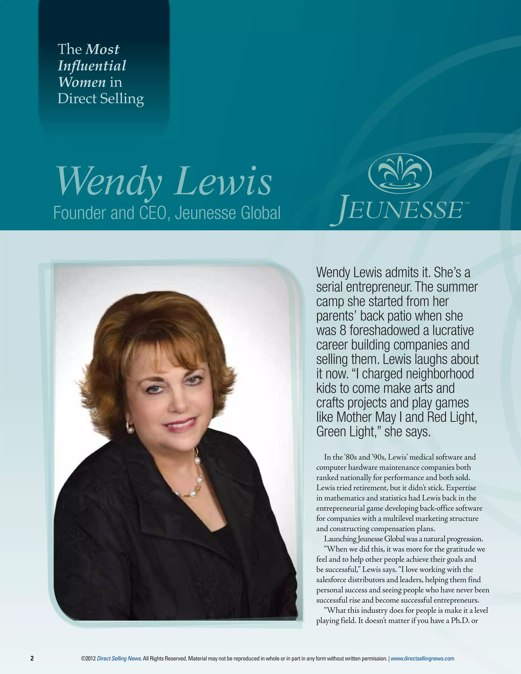 Jeunesse Global's Wendy Lewis | PDF