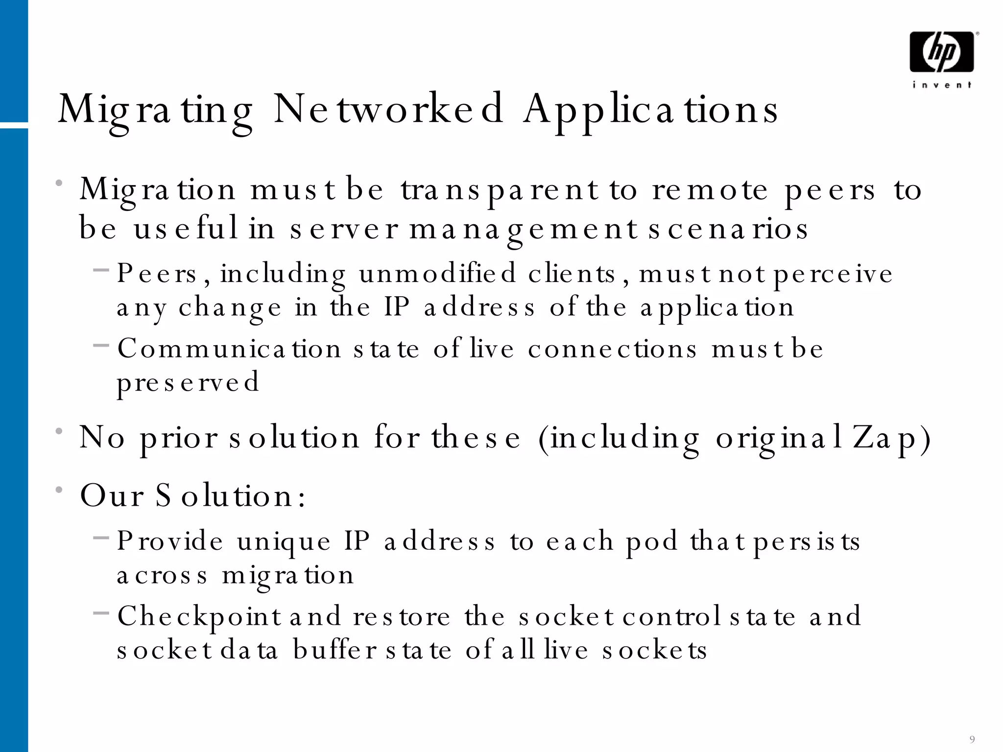 Cruz: Application-Transparent Distributed Checkpoint-Restart on ...