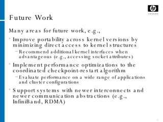Cruz: Application-Transparent Distributed Checkpoint-Restart on ...