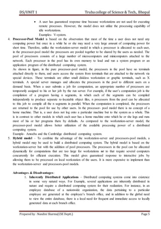 Distributed system notes unit I | DOCX