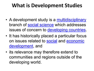 Development study notes | PPT