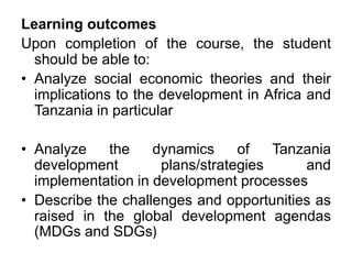 Development study notes | PPT