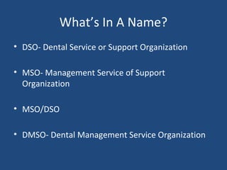 DSOs: friends or foe | PPT