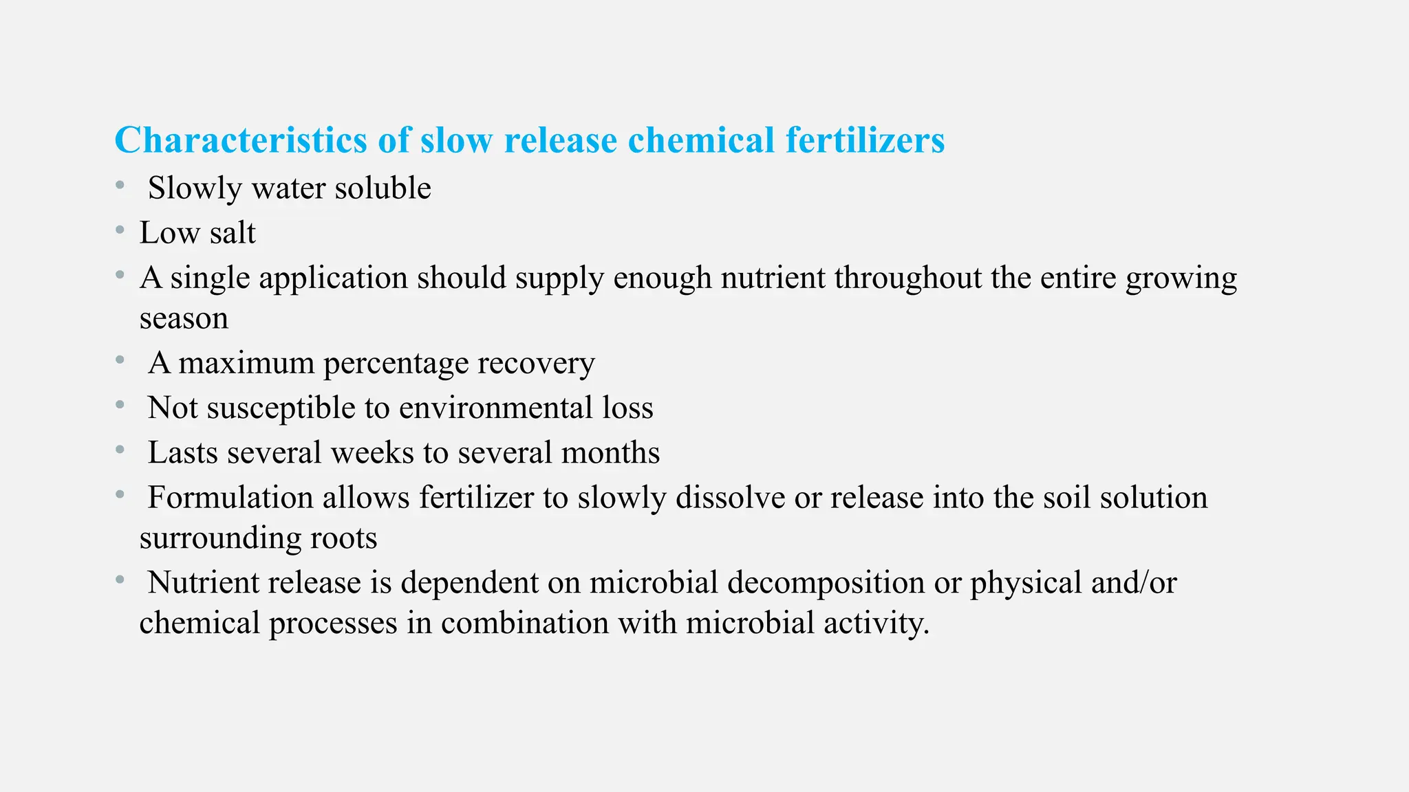 Mechanism of Slow releasing fertilizers with crop yield improvement | PPTX