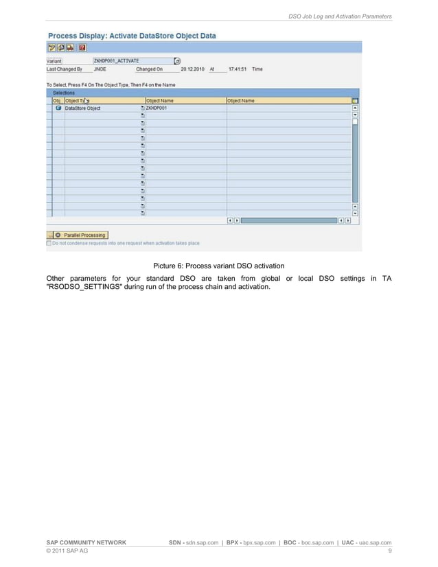 Dso Job Log And Activation Parameters Pdf Computing Technology And Computing