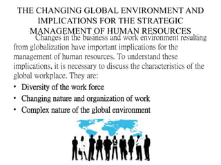 Globalization and the Emerging Role of HR | PPTX