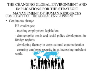 Globalization and the Emerging Role of HR | PPTX