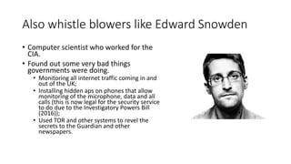 Dark Side of the Net Lecture 4 TOR | PPT